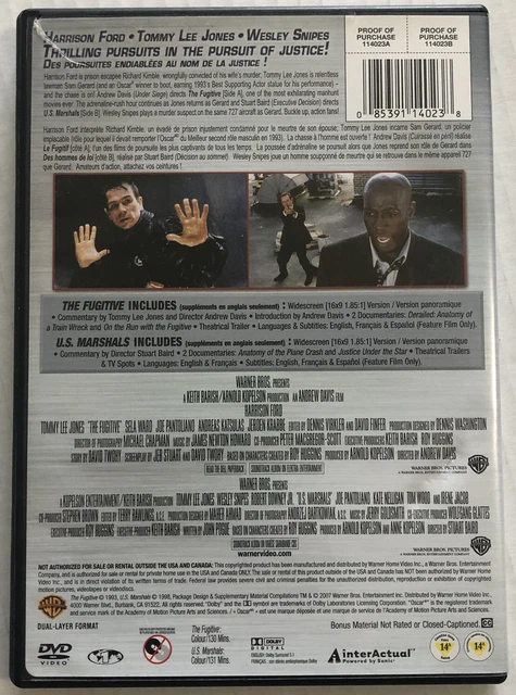 THE FUGITIVE / U.S. Marshals (Double feature, DVD, OOP, 1993, 1998 ...