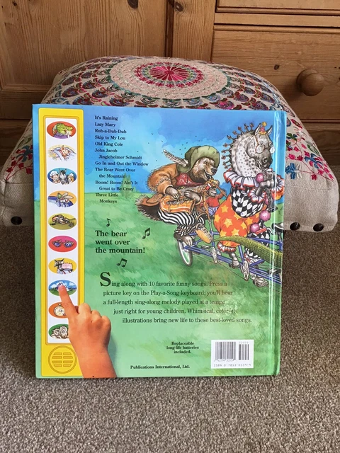 VINTAGE 1990S 1994 Play-a-Song Funny Songs Sounds Children's Book ...