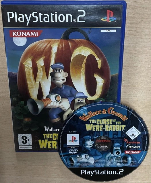 WALLACE & GROMIT Curse of the Were Rabbit PS2 2005 Game DISC CLEANED ...