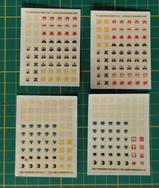 WARHAMMER 40K/40000 : Space Orks decal / décalcomanies / transfer sheet ...