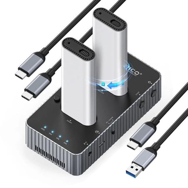 M.2 NVME SSD Clone Docking Station 40Gbps M2 NVMe SSD Cloner Dock Dual ...