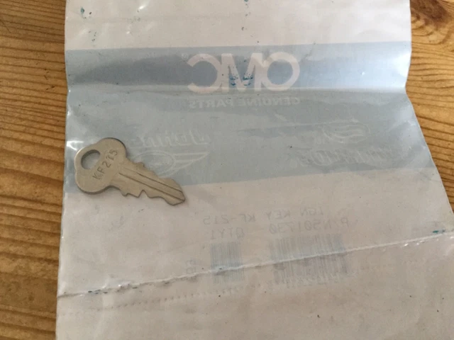 JOHNSON EVINRUDE OMC - KF series Ignition Key KF-215 p/n 501730 £2.50 ...