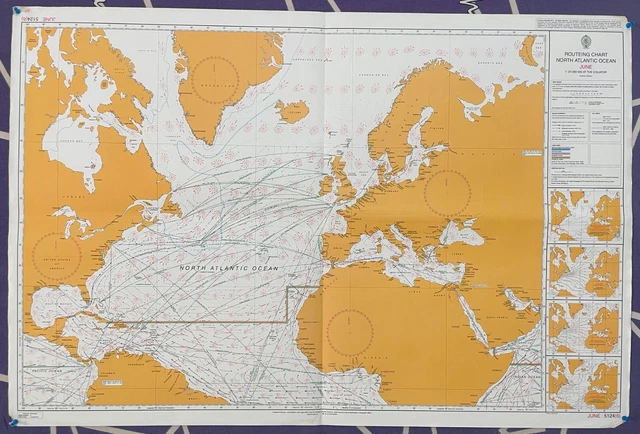 ADMIRALTY JUNE 5124(6) ROUTEING Chart NORTH ATLANTIC OCEAN Map Chart ...