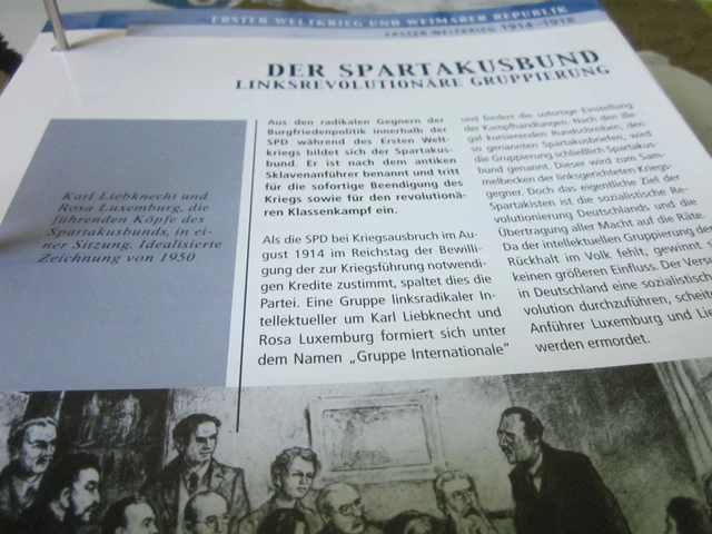DEUTSCHE GESCHICHTE 1914-1933 1. Weltkrieg Der Spartakusbund ...