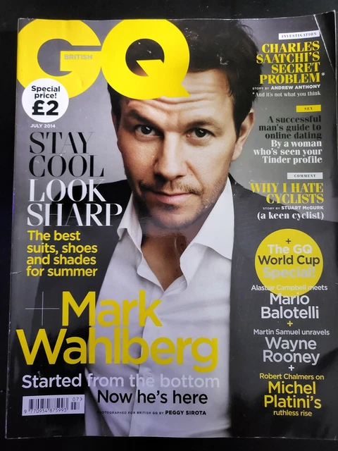 GQ BRITISH MAGAZINE July 2014 (Rare)(400) Mark Wahlberg Taylor Schiling ...