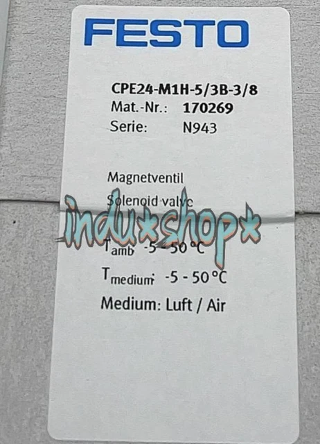 1PC FOR FESTOEELECTROMAGNETIC valve CPE24-M1H-5/3B-3/8 170269 new $475. ...