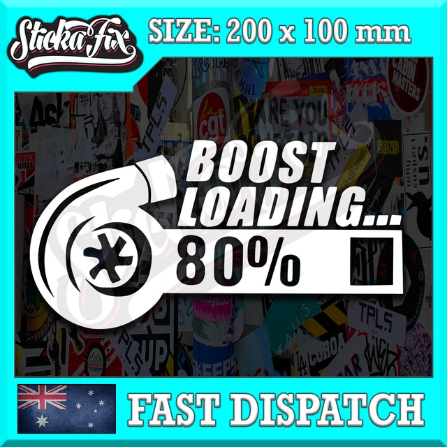 BOOST LOADING 80% 4X4 car vinyl STICKER funny DECAL 4WD Van Truck EUR 5 ...