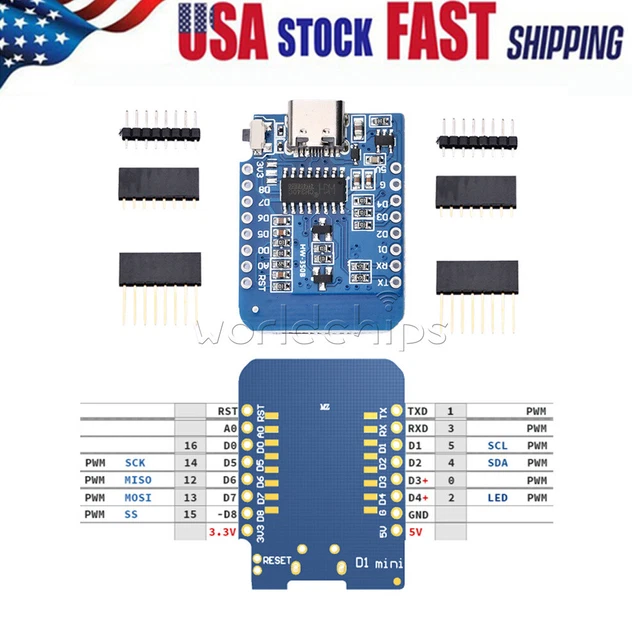 TYPE-C ESP8266 ESP-12 ESP12 WeMos D1 Mini WIFI Development Board ...