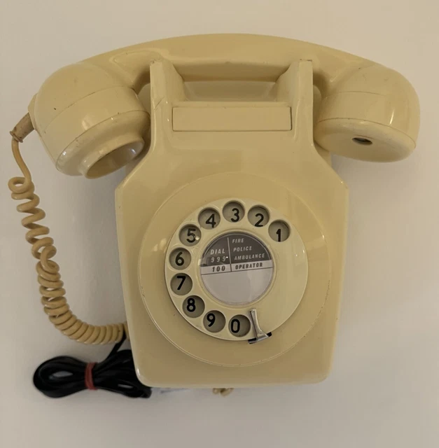 VINTAGE GPO 741 Wall Mounted Rotary Dial Telephone - Ivory £34.99 ...