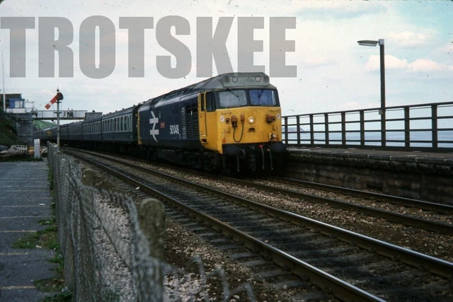 35MM SLIDE BR British Railways Diesel Loco 50048 Class 50 Dawlish 1983 ...