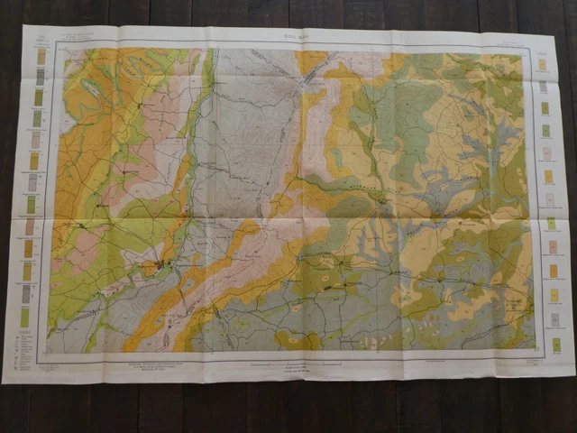 ANTIQUE 1900'S 1902 U.S. Dept. Of Agriculture Soil Map Waynesboro ...