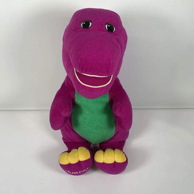 PLUSH BARNEY PURPLE Dinosaur Stuffed Animal Large 22" Tall 2002 Fisher ...