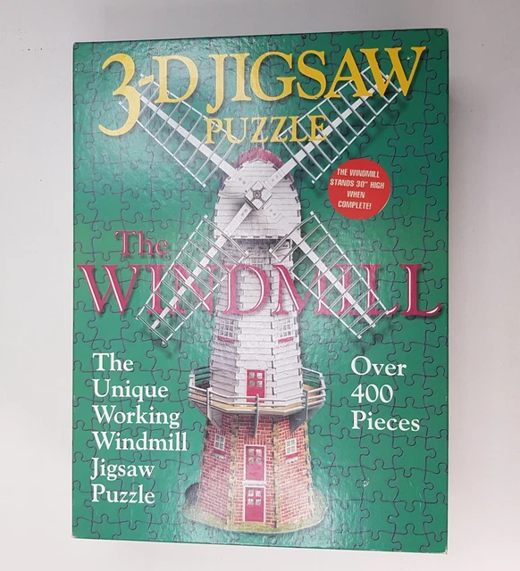 3-D JIGSAW PUZZLE The Unique Working Windmill 400 Piece 3D Puzzle By Bv ...