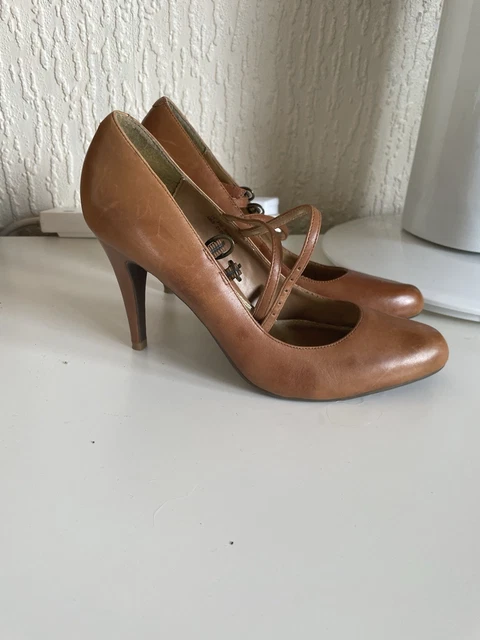 LADIES LEATHER HIGH Heel Mary Jane Shoes Size 5 £3.29 - PicClick UK