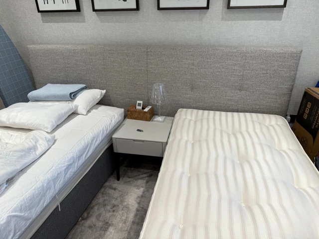 ITALIAN-IMPORTED SINGLE BEDS with John Lewis Mattresses and Headboard £ ...