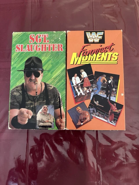 WWF VHS DUO Pack Sgt. Slaughter VHS & Funniest Moments $0.99 - PicClick CA