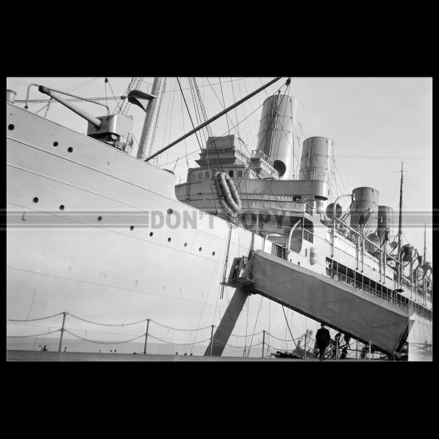 PHOTO B.001252 USS AGAMEMNON (SS KAISER WILHELM II) WW1 TROOP SHIP ...