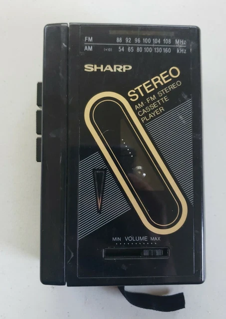 VINTAGE SHARP PORTABLE Walkman Stereo Cassette Player JC-130 Parts As ...