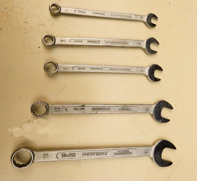 SET 5 CHIAVI combinate cromo vanadio 6-7-8-10-12 marca Dowidat come ...