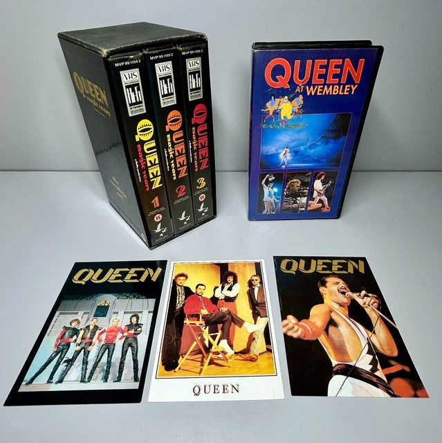 VINTAGE QUEEN VHS Music Video Tape Bundle x 4 inc. Magic Years Set & At ...
