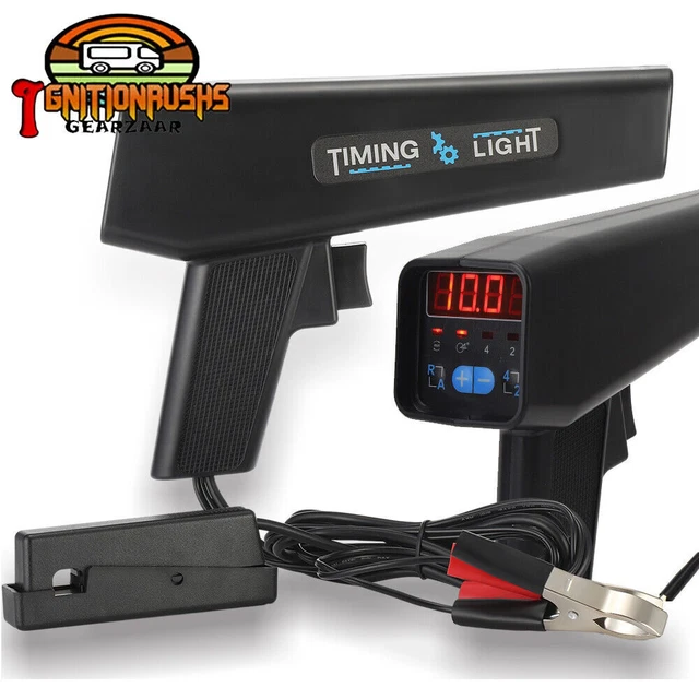 12V IGNITION TIMING Light with Digital Advance and Rev Counter in Black ...