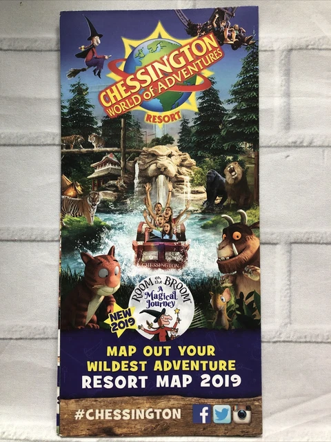 CHESSINGTON WORLD OF Adventures 2019 Park Map, Merlin Theme Park NEW £4 ...