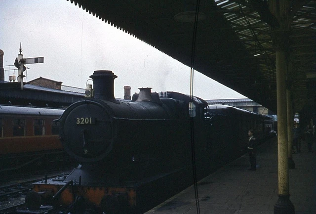 ORIGINAL STEAM SLIDE BR ex-GWR Collett 2251 Steam Loco 3201 Hereford ...