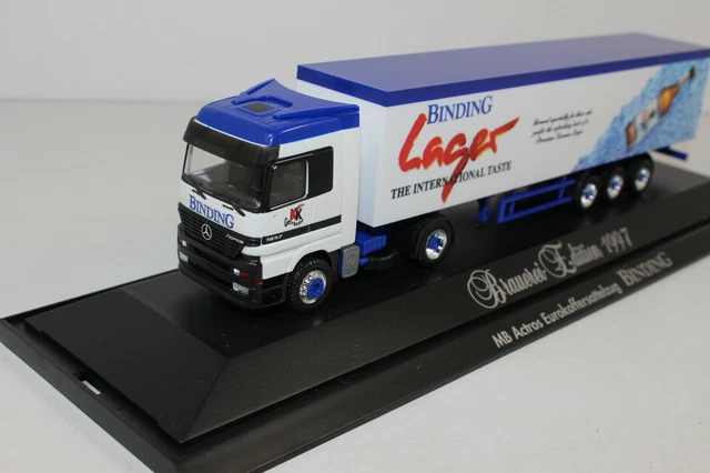HG3008, ALTER HERPA LKW Sattelzug MB Mercedes Benz Binding Lager Bier ...