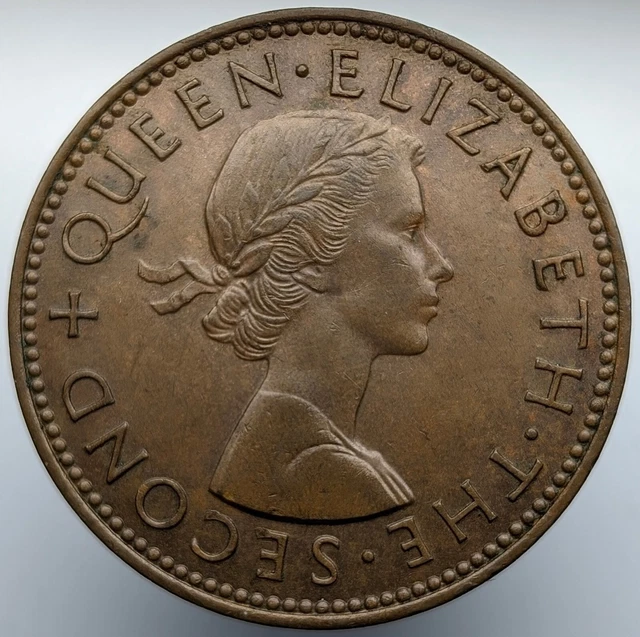 NEW ZEALAND ½ Half Penny 1965 Bronze Coin - Māori Hei-tiki Pendant and ...