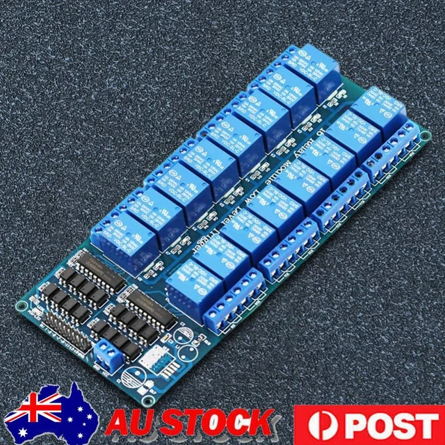 RELAY MODULE LED Indicator Relay Interface Board with Optocoupler (16 ...