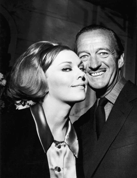 ACTOR DAVID NIVEN seen actress Kim Novak a party Savoy Hotel L- 1965 ...