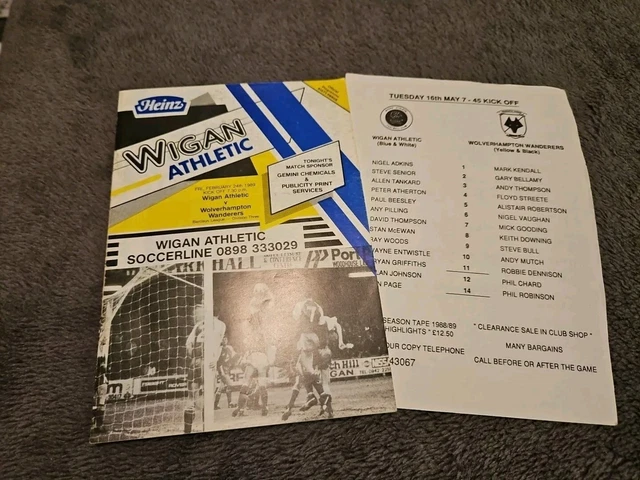 WIGAN ATHLETIC FC Football Programme v Wolves £0.99 - PicClick UK