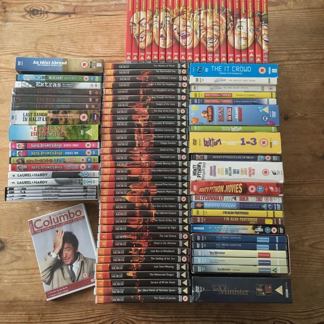 BBC ITV CHANNEL 4 DVDs Carry On Films Morse Job Lot Box Sets TV Series ...