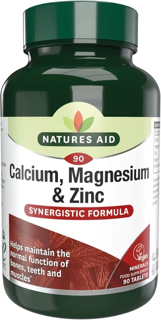 CALCIUM MAGNESIUM ZINC Tablets – High Strength Mineral Supplement £11. ...