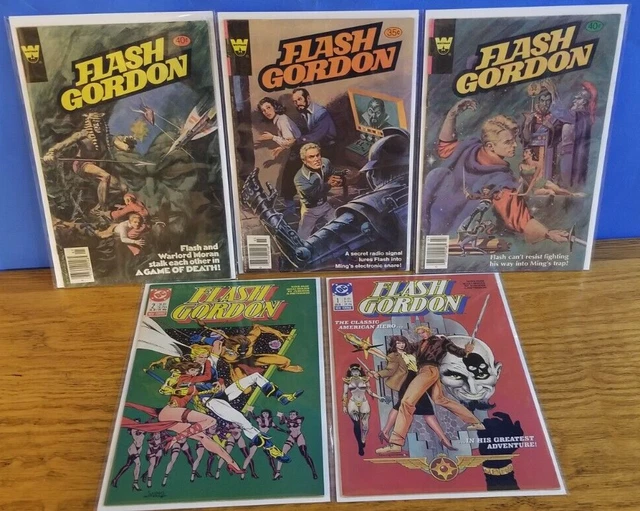 STOCKAGE TROUVER LOT de 5 bandes dessinées FLASH GORDON DC WHITMAN pas ...