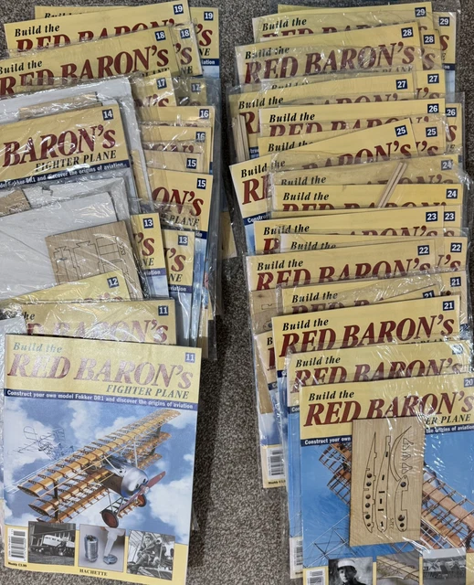HATCHETTE BUILD THE Red Baron Fokker DR.1 Triplane X 2 Complete Sets ...