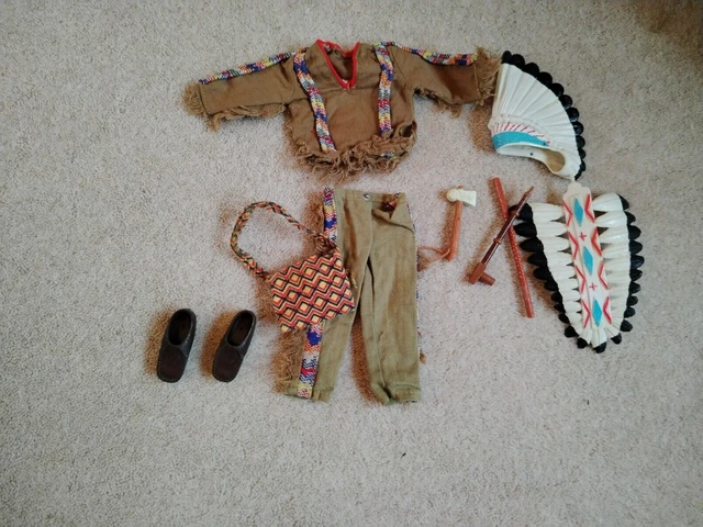 ACTION MAN COMPLETE Vintage Native American Indian Chief Outfit 1970s £ ...