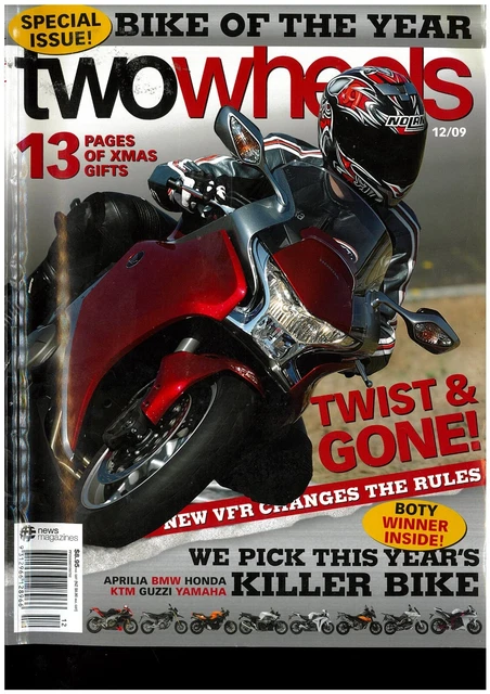 TWO WHEELS MOTORCYCLE 2 magazine December 2009 BIKE OF THE YEAR BMW ...