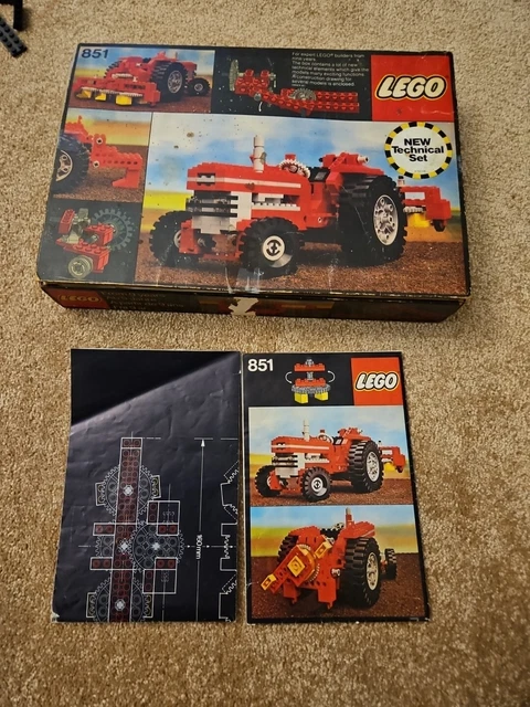 LEGO VINTAGE 1978 TECHNIC TRACTOR SET 851 Boxed Instructions Inlay ...