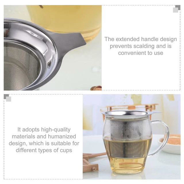 STEEL TEA FILTER Infuser Basket Loose Leaf Fine Mesh U0S3 Tea Strainers ...