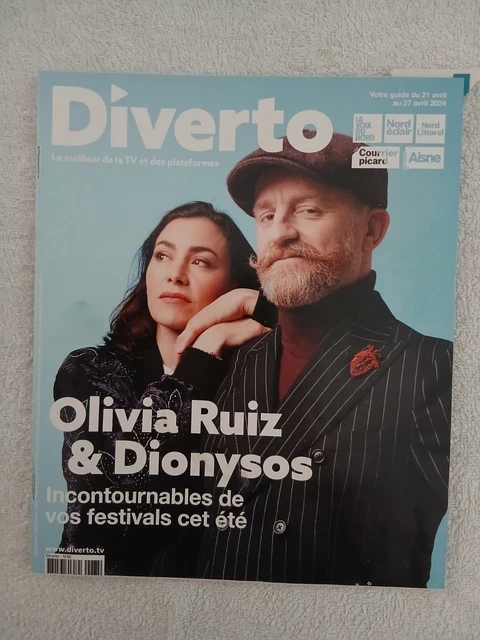 DIVERTO TV N°68 21/4/2024 Olivia Ruiz Mathias Malzieu Dionysos - Bruno Guillon EUR 3,00 ...