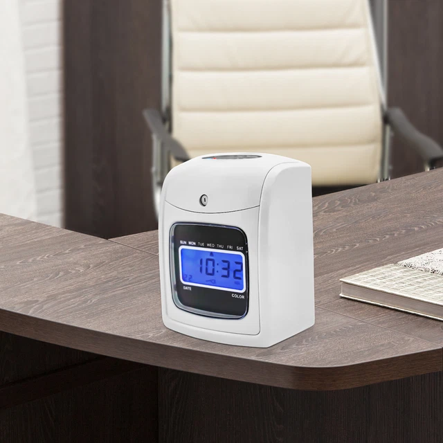 LCD CHECKING-IN ATTENDANCE Machine Employee Time Clock with 50 Cards ...