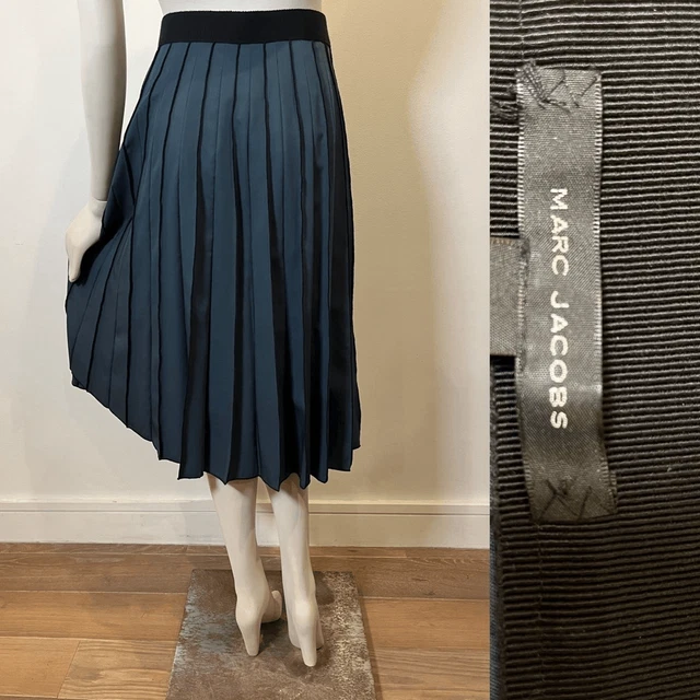 VINTAGE EARLY 2000S Marc Jacobs Collection Teal Blue Pleated Skirt Size ...