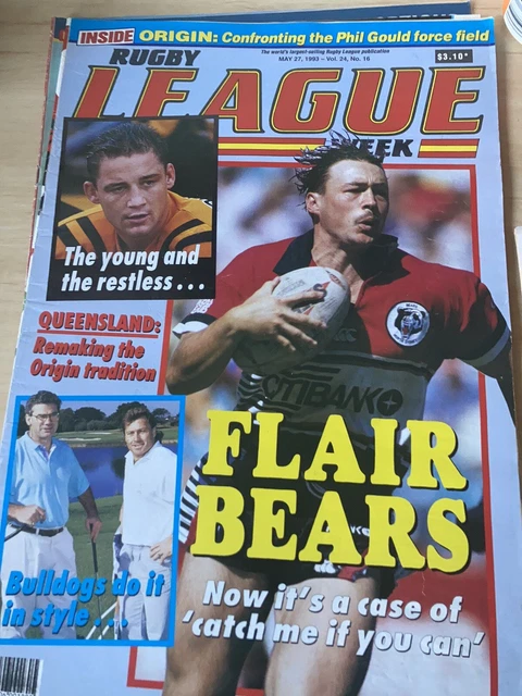 RUGBY LEAGUE WEEK MAGAZINES: 1993 - VOL. 24 NO. 16. Colour Photos $8.40 ...