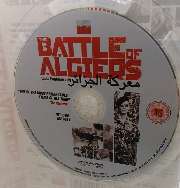 THE BATTLE OF Algiers (DVD) Gillo Pontecorvo / with English Subtitles £ ...