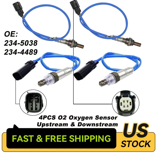 4X UPSTREAM & Downstream O2 Oxygen Sensor for 2011-2014 Ford Mustang F ...