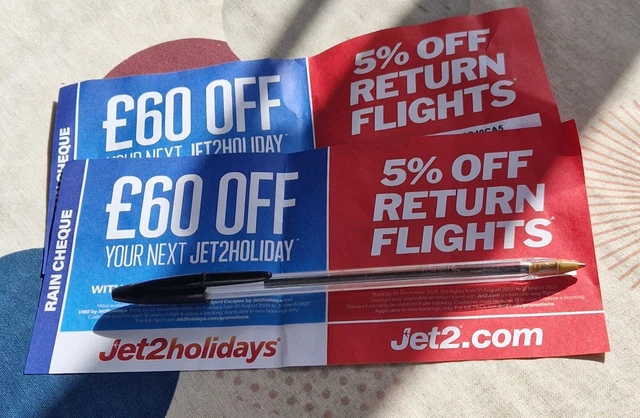 JET2 RAIN CHEQUE Holiday Voucher Code - £60 Off Book by 30th sept 2025 ...