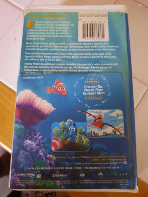 FINDING NEMO VHS 2003 Disney Pixar & Bonus Cd Rom PC Game £4.77 ...