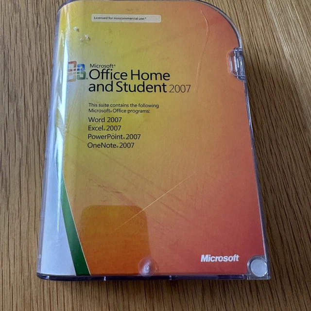 MICROSOFT OFFICE 2007 Student Home for Windows Word Excel Powerpoint ...