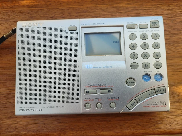 SONY ICF-SW7600GR PORTABLE FM/SW/MW/LW PLL Synthesized World Radio Receiver Used £42.00 ...
